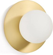 Bílé/ve zlaté barvě nástěnné svítidlo ø 25 cm Brisia – Kave Home