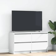 TV skříňka bílá 100x35x54 cm Dřevěná konstrukce