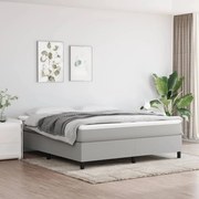 Box spring postel s matrací světle šedá 180 x 200 cm textil 3144439