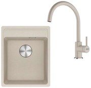 Franke - Kuchyňský set G273SA, fragranitový dřez MRG 610-37 RTL a baterie FC 6018.082, sahara 114.0700.784