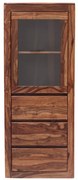 Indický nábytek - Vitrína Tina 60x150x45 z masivu palisandr Natural