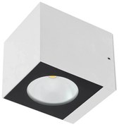 Redo group Redo Teko, bílé nástěnné exteriérové svítidlo se svícením dolu, 2x6W LED 3000K, výška 9,1cm, IP65