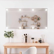 Nástěnné zrcadlo s LED osvětlením 50 x 100 cm sklo obdélníkové 3189157