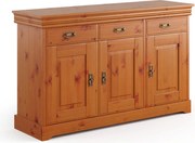 Massivo.cz Komoda Toskania 3.3 – borovice masiv, medová | 140×88×43 cm