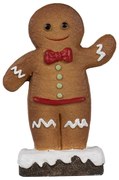 Hnědá vánoční dekorace Perníček Gingerbread - 10*5*15 cm