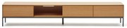 TV stolek v dekoru dubu v přírodní barvě 195x35 cm Vedrana – Kave Home