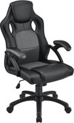 Ergonomická kancelářská židle, černá, polohovatelná opěrka