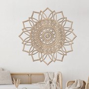 dřevo života Dřevěná mandala na zeď ŠTĚSTÍ Zvolte barvu dekoru: Dub Sonoma, Zvolte rozměr Ø (cm): 60
