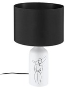 Eglo 43824 - Stolní lampa VINOZA 1xE27/40W/230V černá/bílá