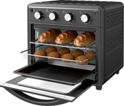 HOMCOM Mini trouba s konvekcí, 90°C-230°C, 30l, Mini trouba s pečicím plechem, grilovací rošt, plech na drobky, horkovzdušná fritéza se 7 režimy, fri…