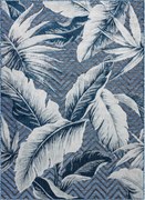 Kusový koberec Botanic 65242 Feathers navy – na von aj na doma, 117x170, modrá, chodba / predsieň, Dywany Łuszczów