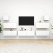 7dílný set TV skříněk bílý kompozitní dřevo 3078713