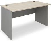 Stůl SimpleOffice 140 x 80 cm, dub světlý / šedá