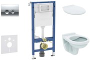 Geberit Duofix - Set předstěnové instalace, klozetu Alpha a sedátka, tlačítko Delta21, lesklý chrom SANI11CD1141