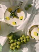 Sinsay - Keramický talíř s citronovým motivem - žlutá