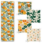 Set podsedáků a běhounu 5 ks Orange – Mila Home