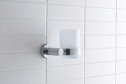 Duravit D-Code kelímek na zubní kartáčky Chrom - pravostranný