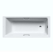 Kaldewei Ambiente - Obdélníková vana Puro Star 693, 170x80 cm, s otvory pro madla, celoplošný antislip, Perl-Effekt, bílá 259534013001