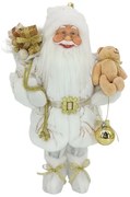 Dekorace Santa Claus Bílo-Zlatý 40cm