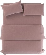 Starorůžové lněné povlečení na jednolůžko 135x200 cm Blush – Native Natural