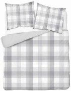 Detexpol Ložní prádlo z mikrovlákna 220x200 šedá kostka 5040 A 65 Light