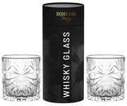 BOHEMIA PRESTIGE FIORE SKLENICE NA WHISKY V TUBĚ 320ML SADA 2KS