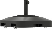 Stojan na slunečník Outsunny do 25 kg, plnitelný s kolečky, čtvercový držák slunečníku, stabilizátor pro slunečníky s průměrem Ø38/48 mm, vhodný na ba