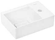 Hansgrohe Xevolos E - Umývátko 36x25 cm, bez přepadu, otvor pro baterii vpravo, SmartClean, bílá 61086450
