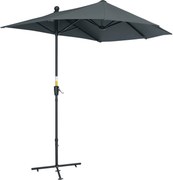 Zahradní slunečník Outsunny 200x190x240 cm s kličkou a ocelovým sloupem, anti-UV pro terasu a balkon | Aosom