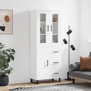 Skříň highboard bílá 69,5 x 34 x 180 cm kompozitní dřevo