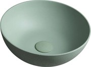 Sapho Formigo - Umyvadlo na desku průměr 39 cm, bez přepadu, bez otvoru pro baterii, matná zelená FG323