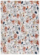 Dywany Łuszczów, Kusový koberec Botanic 65239 flowers ecru – na ven i na doma, 78x150, vícebarevná, chodba / předsíň