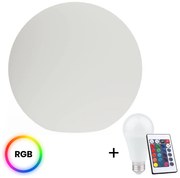 Exteriérové svítidlo Globo + LED žárovka E27 RGB 10w + dálkové ovládání, (fi 30cm)
