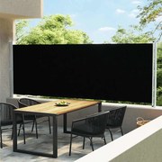 Zatahovací boční markýza / zástěna 600 x 160 cm černá 313375