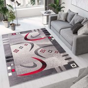 Moderní koberec Tap - obrazce 1 - šedý Rozměr koberce: 70x150 cm