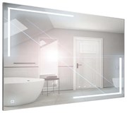 Comodo Zrcadlo závěsné s pískovaným motivem a LED osvětlením Nikoletta LED 3 Typ: dotykový vypínač, Rozměry (cm): 120x65 - (Nikoletta LED 3/120)