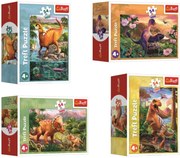 TREFL PUZZLE Úžasní dinosauři mini 20x13cm skládačka 54 dílků 4 druhy tr54194