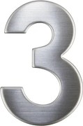 Domovní číslo "3", RN.75L, nerez