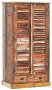 furniture-nabytek.cz - Masivní šatní skříň Westhill z recyklovaného dřeva, lakovaná, vícebarevná – 90×60×180 cm
