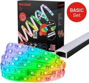 BRI 2166192 Pimp Your Stripe startovací sada LED pásek 2m, IP44 venkovní, RGB+W, dálkový ovladač - BRILONER