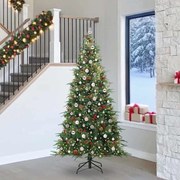 Umělý Skládací Vánoční Strom s stojanem Zelená 240 cm PE a PVC 3397447