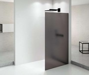 Polysan Architex - Sprchová stěna Walk-In, 96x210 cm, matná černá/matné kouřové sklo AXB100SM