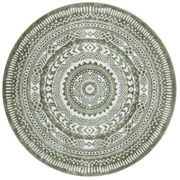 Dywany Łuszczów, Kusový koberec Napkin green kruh, 140x140 (průměr) kruh, zelená, chodba / předsíň