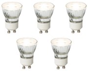 Sada 5 stmívatelných LED žárovek GU10 35mm 3W 220LM 3000K