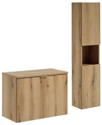 Koupelnová sestava Nova Oak II s deskou a skříňkami 80 cm dub evoke