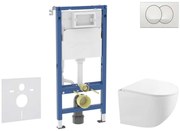 Geberit Duofix - Set předstěnové instalace, kompaktního klozetu Gaia a sedátka softclose, tlačítko Delta, bílá SANI11CA3150B