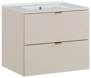 Comad Koupelnová skříňka s keramickým umyvadlem Dalia Cashmere 60 cm - kašmír