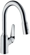 Hansgrohe Focus M42 - Dřezová baterie M429-H180 ECO, s výsuvnou sprškou, chrom 71862000