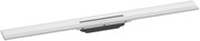 Hansgrohe RainDrain Flex - Lineární sprchový žlab s nerezovým roštem 900, ke stěně, zkrátitelný, matná bílá 56052700