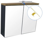 Comodo Zrcadlová skříňka Orion L 80 ZS LED-G s osvětlením Any LED 30 G, zlatá